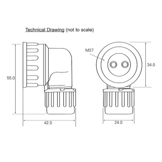 0-326-52 | Durite M27 DIN 2-Way 90° Connector