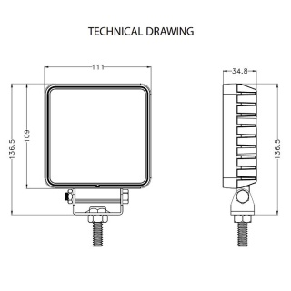 0-420-46 | Durite 9 x 3W 12V or 24V LED Work Lamp - IP67