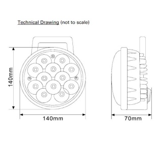 0-442-40 | Durite 12V-24V Amber 4 LED Vertical Warning Lamp