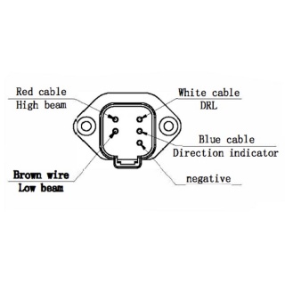 0-422-22 | Durite 12V-24V LED Headlamp With DI and DRL