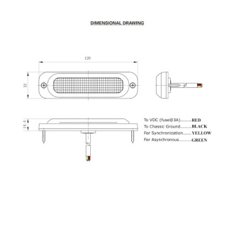 0-441-50 | Durite 12V-24V Slimline Amber LED Warning Light