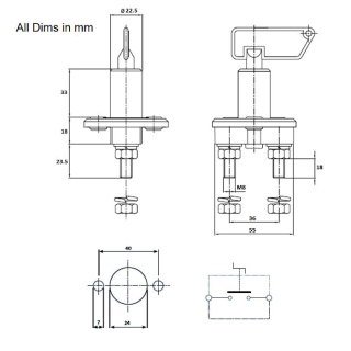 12V-24V Battery Isolator Stop Switches - Arc Components Ltd