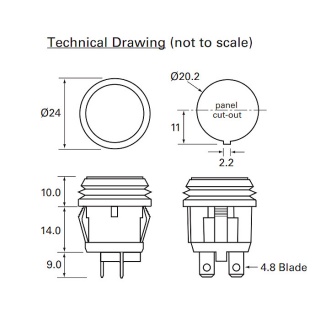 Durite 12V-24V DC Push Button Switches | Arc Components Ltd