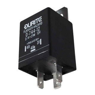 0-744-12 | Durite 12V 2-4x21W Hazard Flasher Unit for Lamps