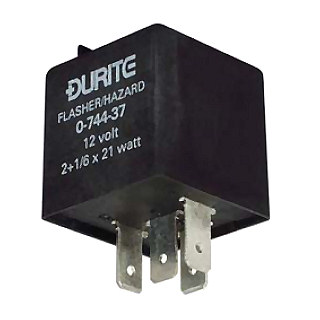 0-744-37 Durite 12V 2+1-6 x 21W Caravan Hazard Flasher Unit