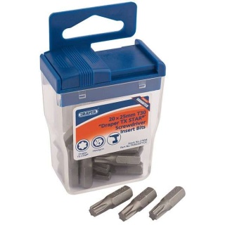 34221 Assorted Insert Bits in Plastic Storage Case 1/4" Hex