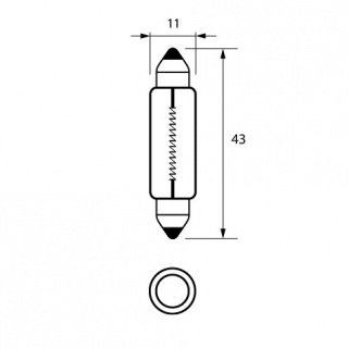 7-002-39 | Durite 12V 5W Festoon Cap Automotive Bulb
