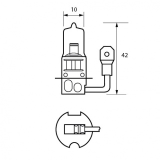 7-004-53 | Durite 12V 55W Quartz Halogen H3 Automotive Bulb