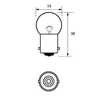 8-008-74 | Durite Single Contact 28V 7W Automotive Bulb