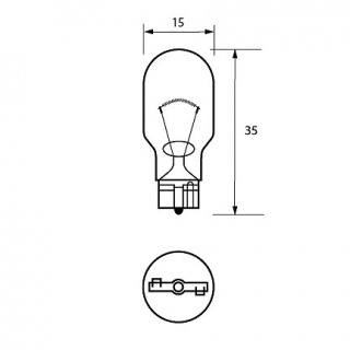 7-008-21B | Durite 921B 12V 16W Clear Capless Indicator Bulb