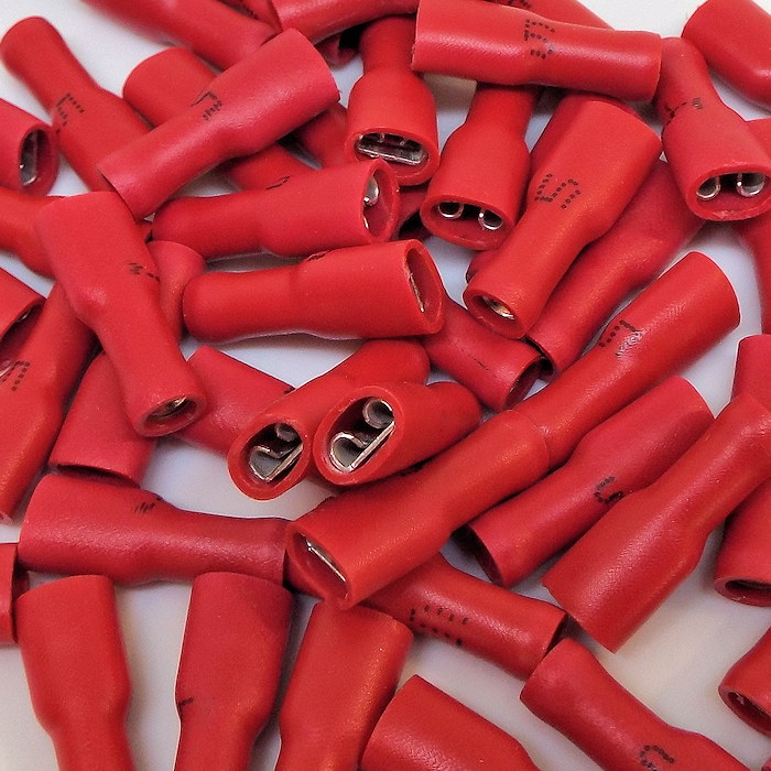 0-001-52 | Durite 4.8mm Red Insulated Female Spade Terminal