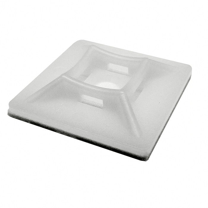 0-002-51 | Durite White Cable Tie Pad - 25mm Tie Wrap Fixing