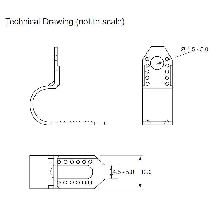 0-002-75 | Durite 22-30mm P-Clip - White Nylon Wire Fastener