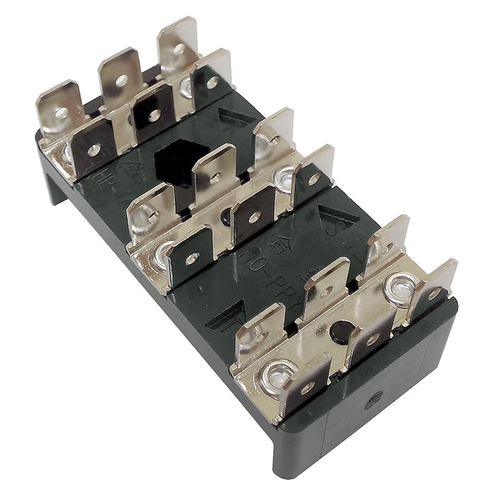 0-005-53 | Durite 25A 3 x 6-way Terminal Block - 6.3mm Blade