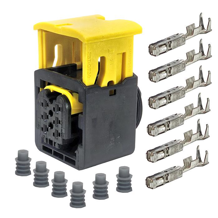 0-012-08 | Durite 6-PIN MCP HDSCS Vehicle Connector - 1.5mm