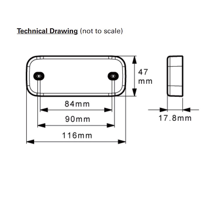 0-171-70 | Durite 12V-24V White LED Front Marker Lamp