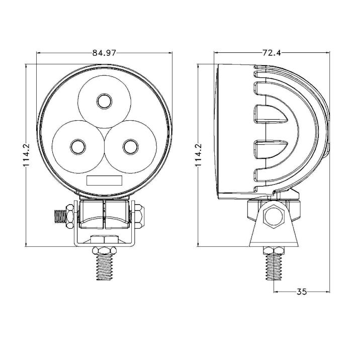 0-420-31 | Durite 12V-24V CREE LED Work Light IP67