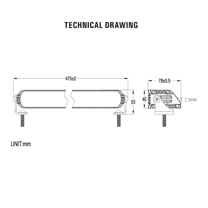 0-421-46 | Durite 12V-24V DC 20in LED Driving Work Lamp Bar