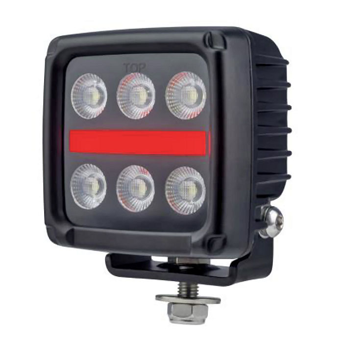 0-421-62 | Durite 12V-24V 60W LED Work Lamp - Amber/Red Pos.