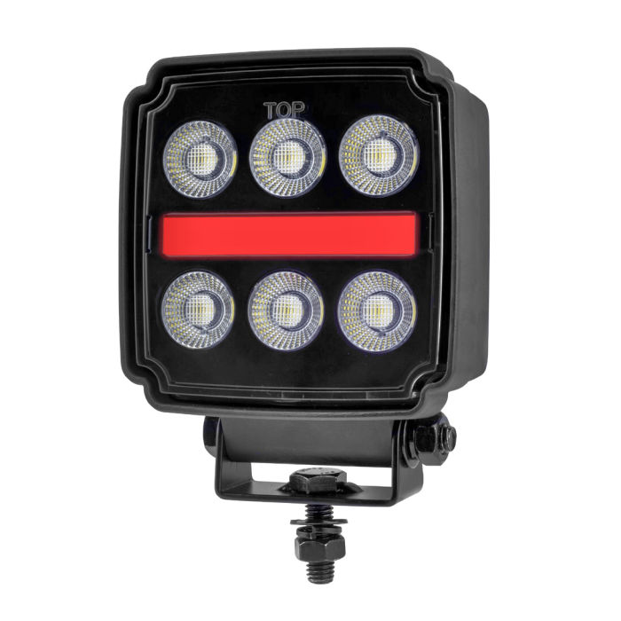 0-421-63 | Durite 12V-24V 42W LED Work Lamp - Amber/Red Pos.