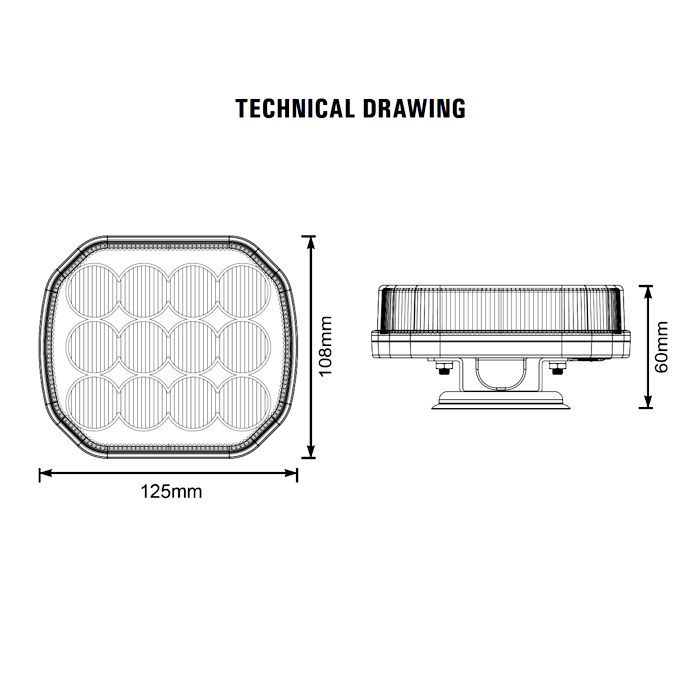 0-441-11 | Durite Li-Ion Rechargeable Amber Warning Lights