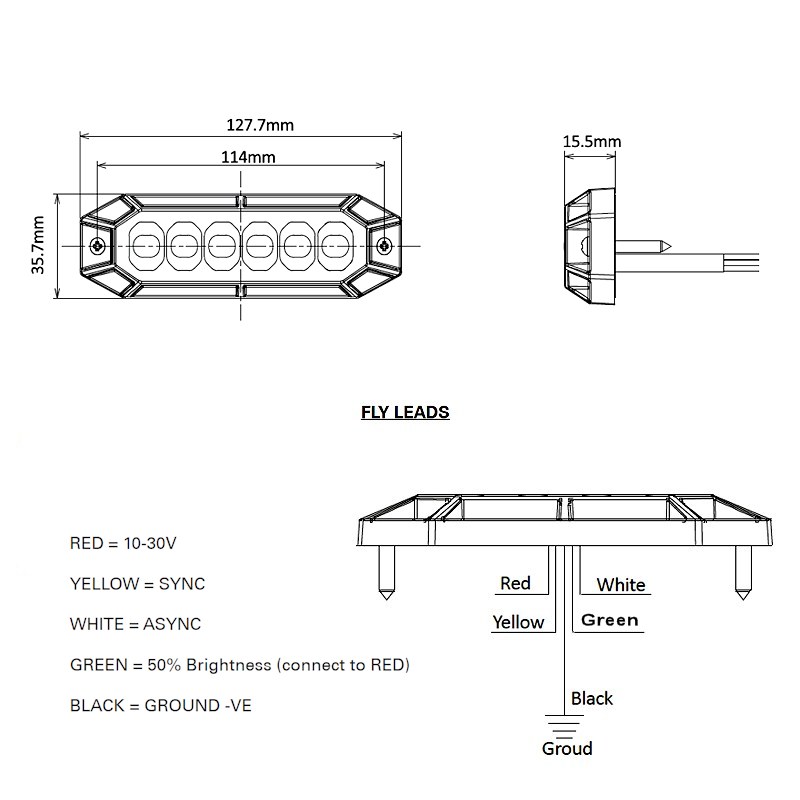 0-441-83 | Durite 12 LED Amber Warning Light - 11 Patterns