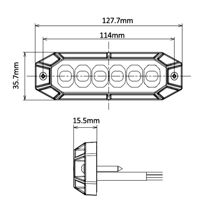 0-441-93 | Durite 12 LED Amber Warning Light - 11 Pattern