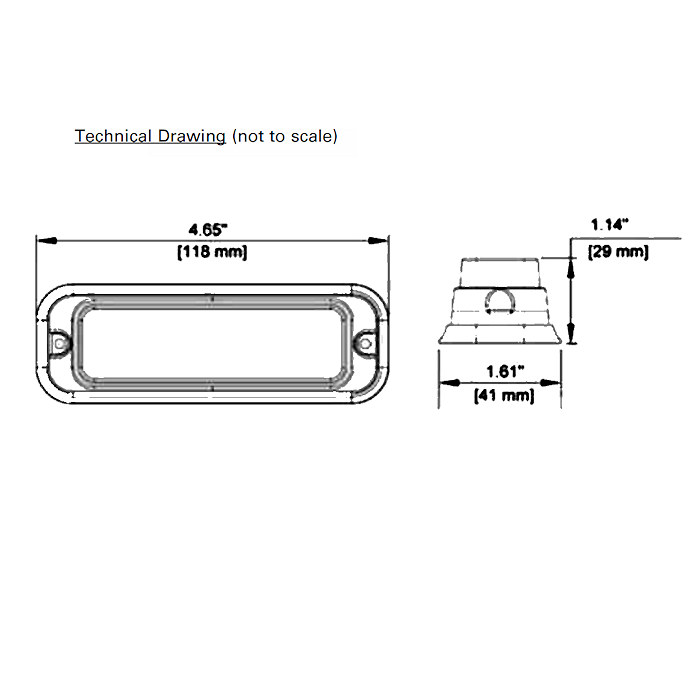 0-442-20 | Durite 12V-24V 4 Amber LED Flashing Warning Light