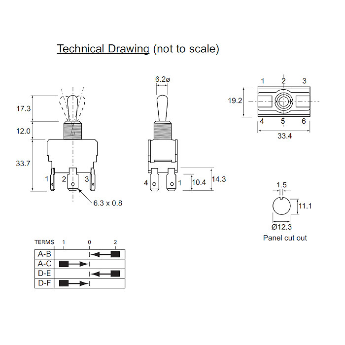 0-496-02 | Durite 10A DP Toggle Switch | Spring Return