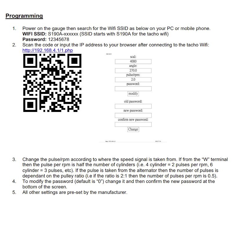 0-525-40 | Durite 12-24Vdc LED Lit Tachometer 0-4000RPM