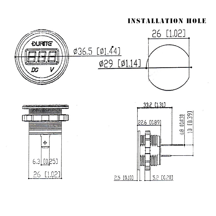 0-534-10 | Durite 12V-24V Battery Voltage Monitor