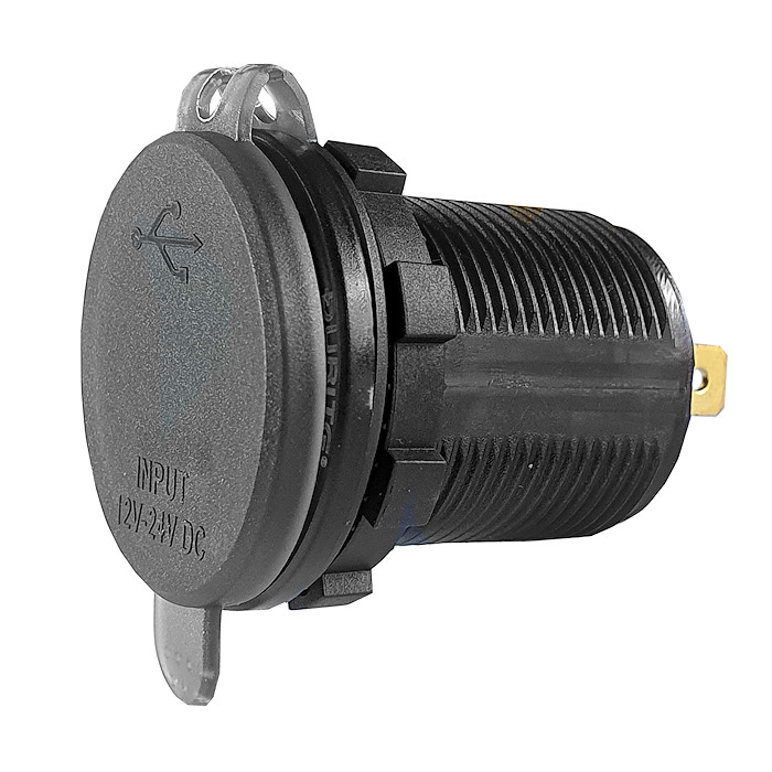 0-534-15 | Durite 12V-24V Fast Charge USB Socket - Voltmeter