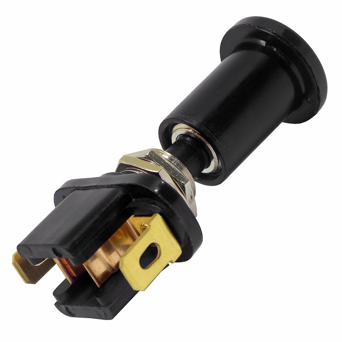 0-597-20 | 12V 10A Amber Illuminated On-Off Push-Pull Switch