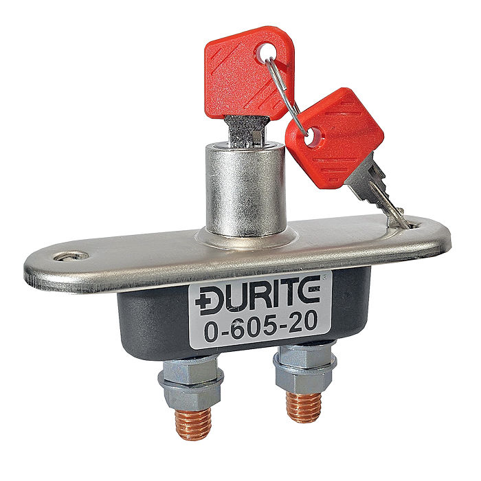 0-605-20 | Durite 12V-24V Battery Isolator Key Switch - 100A