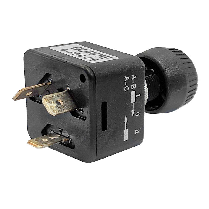 0-656-05 | Durite 12V 15A Momentary Changeover Rotary Switch
