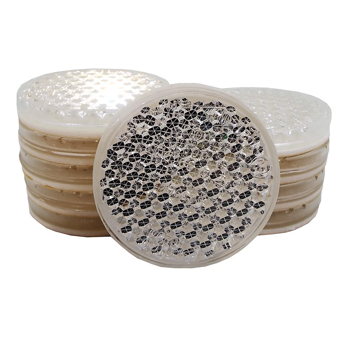 0-665-70 | 10 Round Clear Self-Adhesive Reflex Reflectors