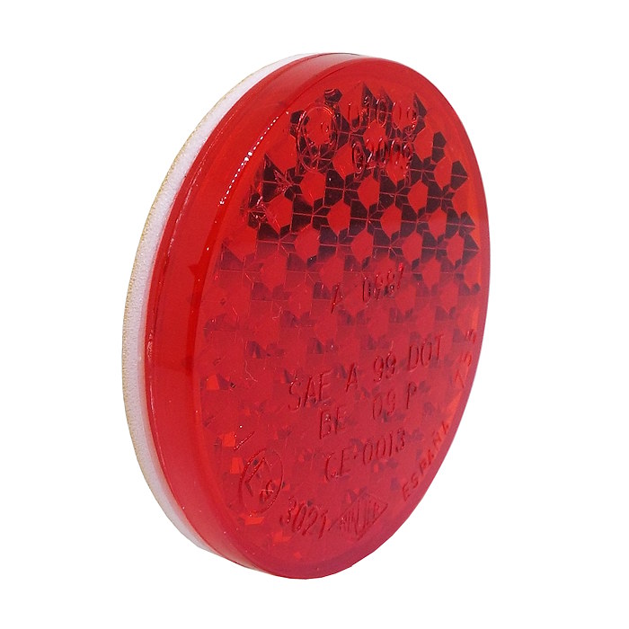 0-665-75 | 10 Round Red Self-Adhesive Reflex Reflectors