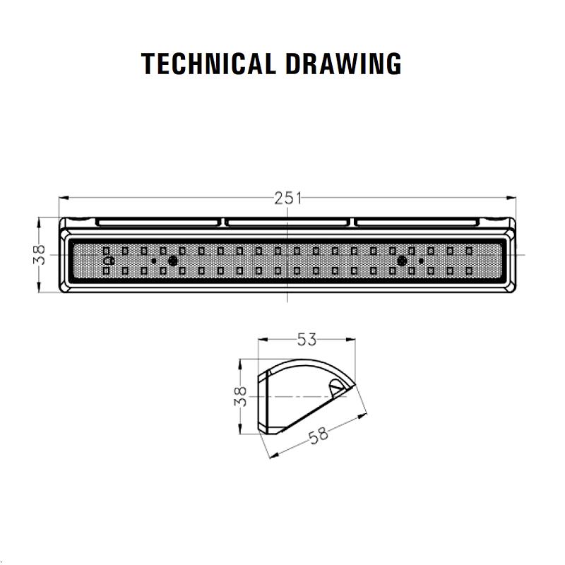 0-668-65 | Durite 12V-24V DC LED Scenelight with 40 1W LEDs
