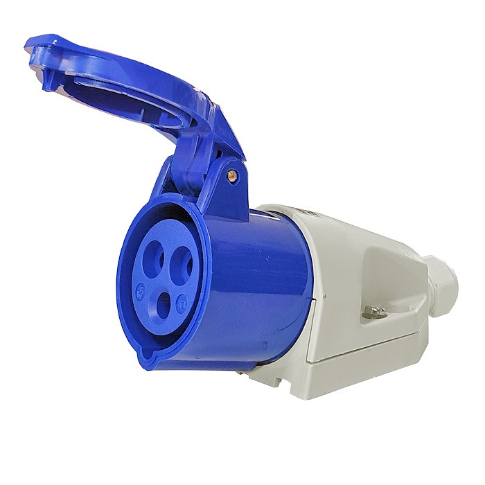 0-684-69 | Durite 230V 16A Blue Surface Mounted 3-Pin Socket