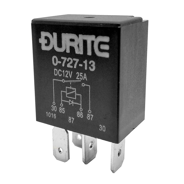 0-727-13 | Durite 12V 25A Make and Break Relay with Diode