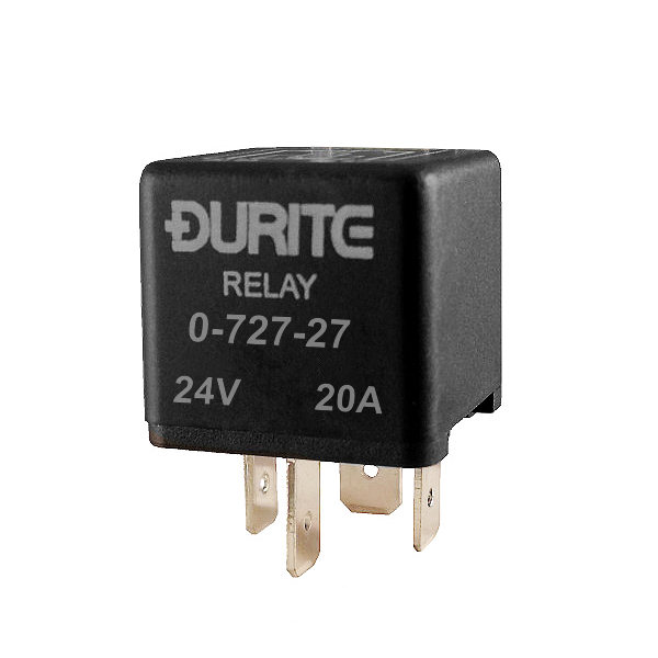 0-727-27 | Durite 24V 20A Relay | Make-Break with Resistor