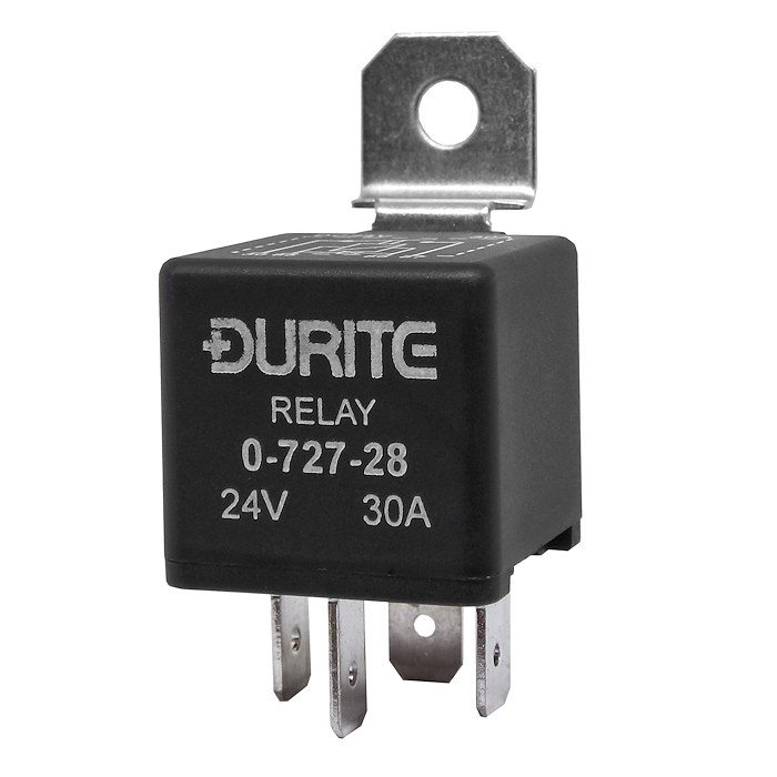 0-727-28 | Durite 24V 30A Make and Break Relay With Diode