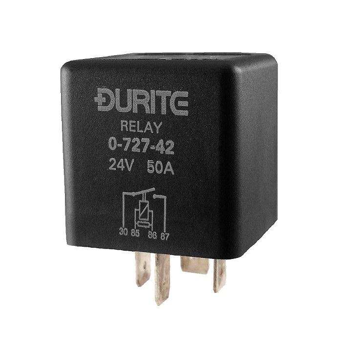 0-727-42 | Durite 24VDC 50A Heavy-duty Make and Break Relay