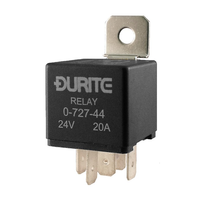 0-727-44 | Durite 24VDC 20A Twin Make and Break Car Relays