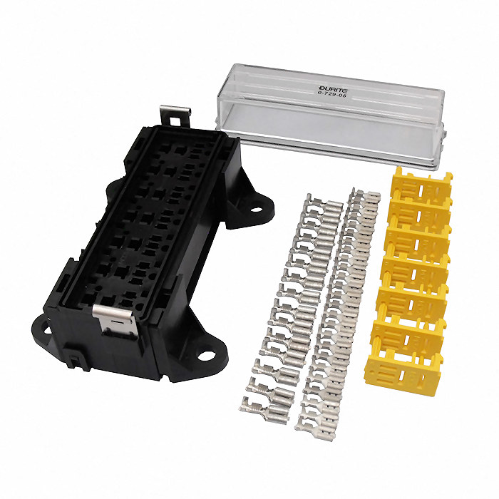 0-729-06 | Durite 7-way Micro Relay Box Holder for Panels