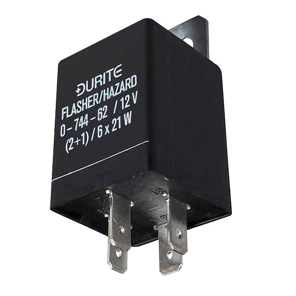 0-744-62 |Durite 12V 2+1-6 x 21W Caravan Hazard Flasher Unit