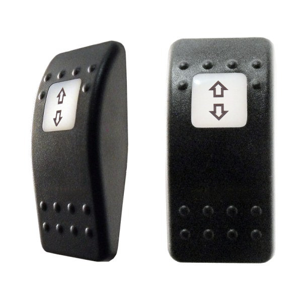 0-795-39 | White Window Rocker Cover - Arrow Up-Down Printed Lens