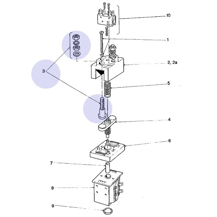 2155-594 | Albright Single Fixed Contact Stud - Textured Tip