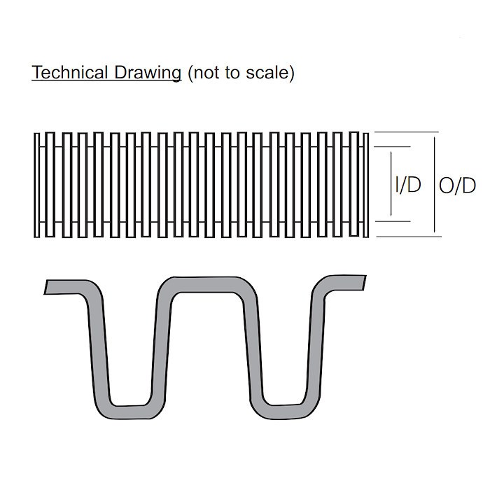 3-331-55 | Extra Flexible Convoluted Split Tubing - 22NW