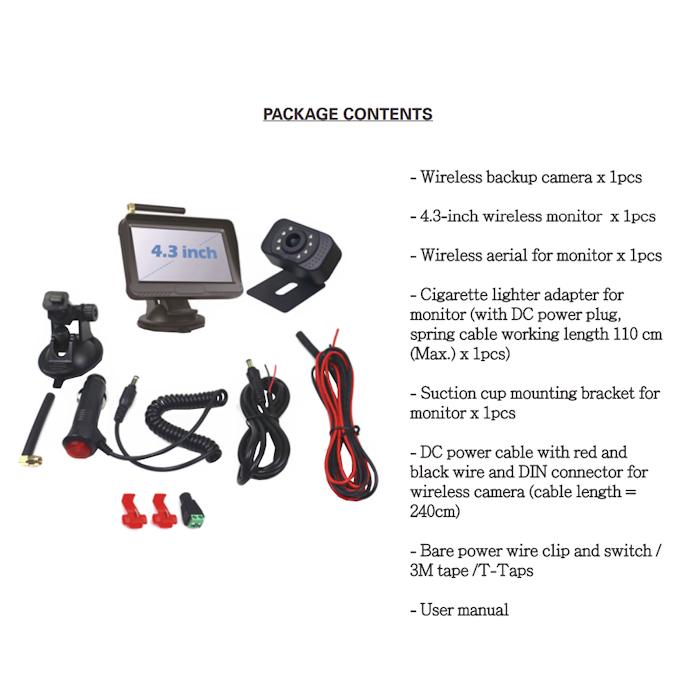4-776-45 | Durite 4.3 Inch 12V-24V Wireless 720P CCTV Kit